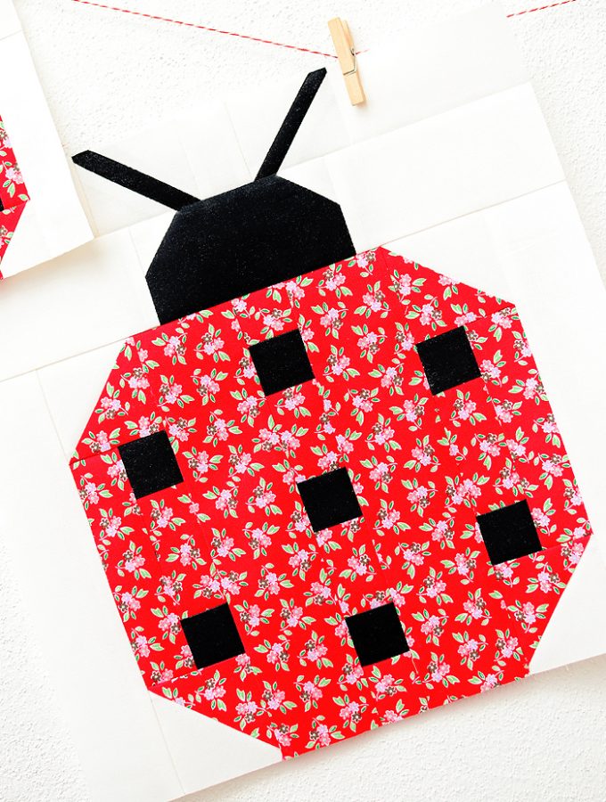 New Pattern - Ladybug Quilt Block - ellis & higgs