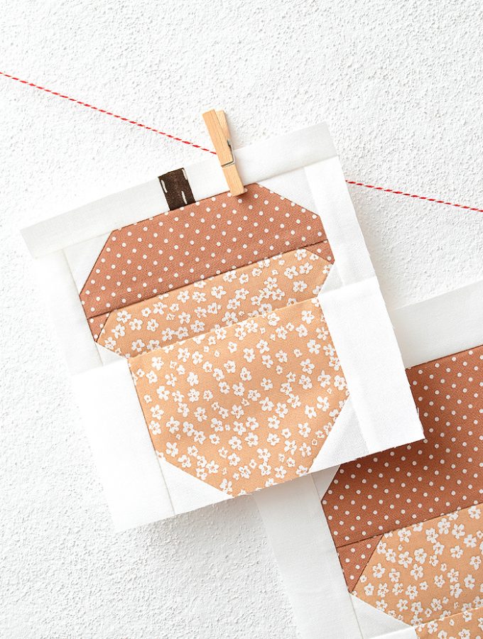 New Fall Quilt Pattern - Acorn Quilt Block - ellis & higgs