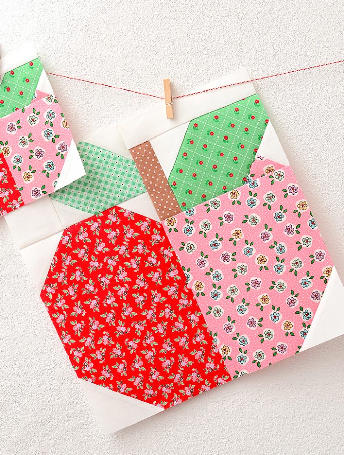 New Fall Quilt Pattern - Apple Quilt Block - ellis & higgs