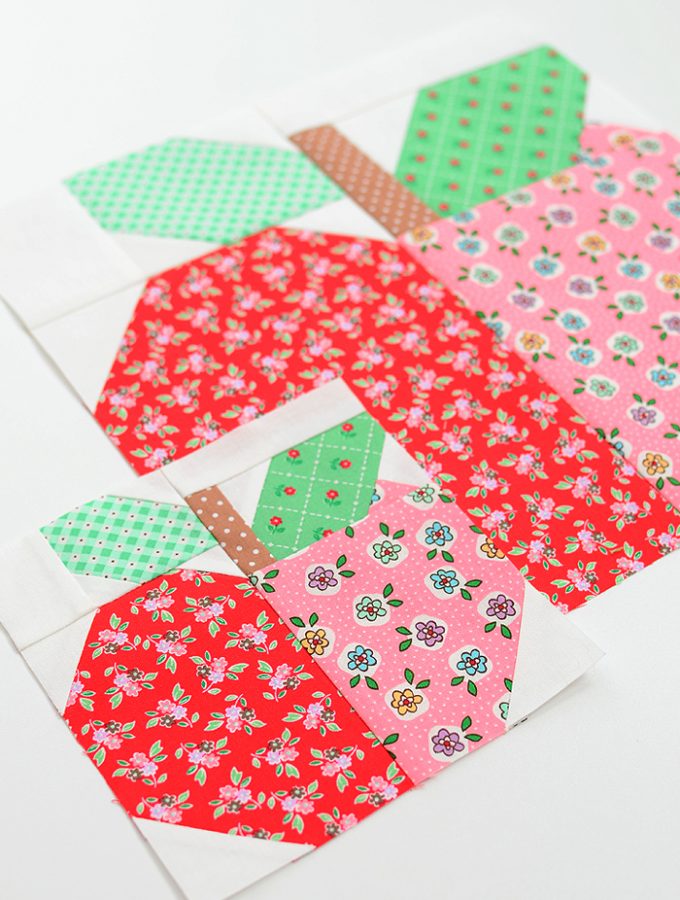 New Fall Quilt Pattern - Apple Quilt Block - ellis & higgs