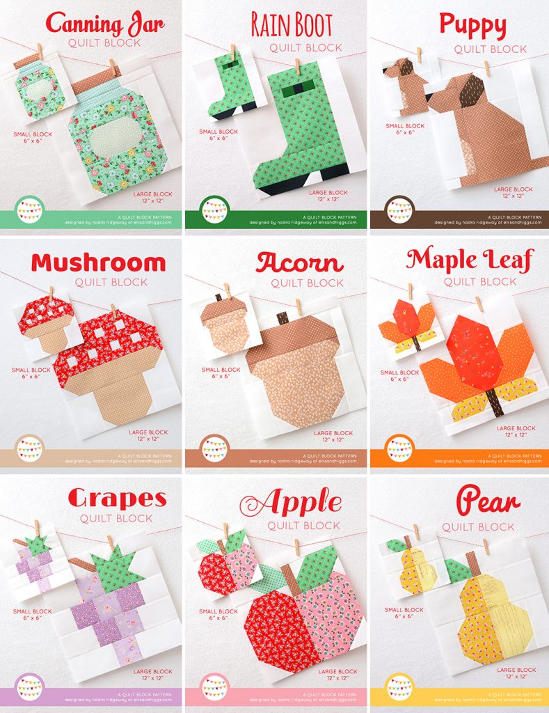 New Fall Quilt Pattern – Canning Jar Quilt Block - ellis & higgs