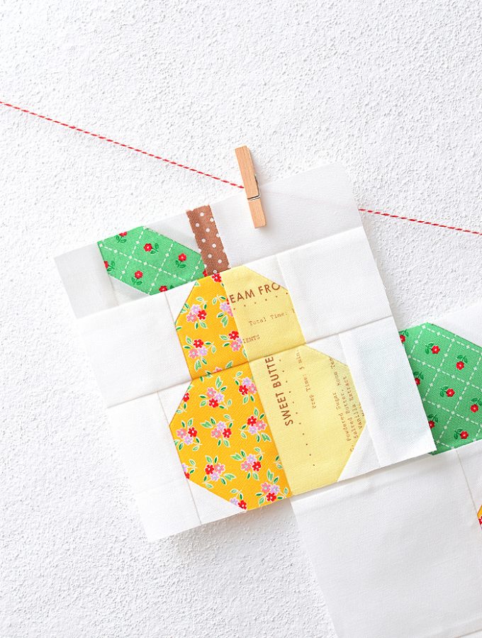 New Fall Quilt Pattern - Pear Quilt Block - ellis & higgs