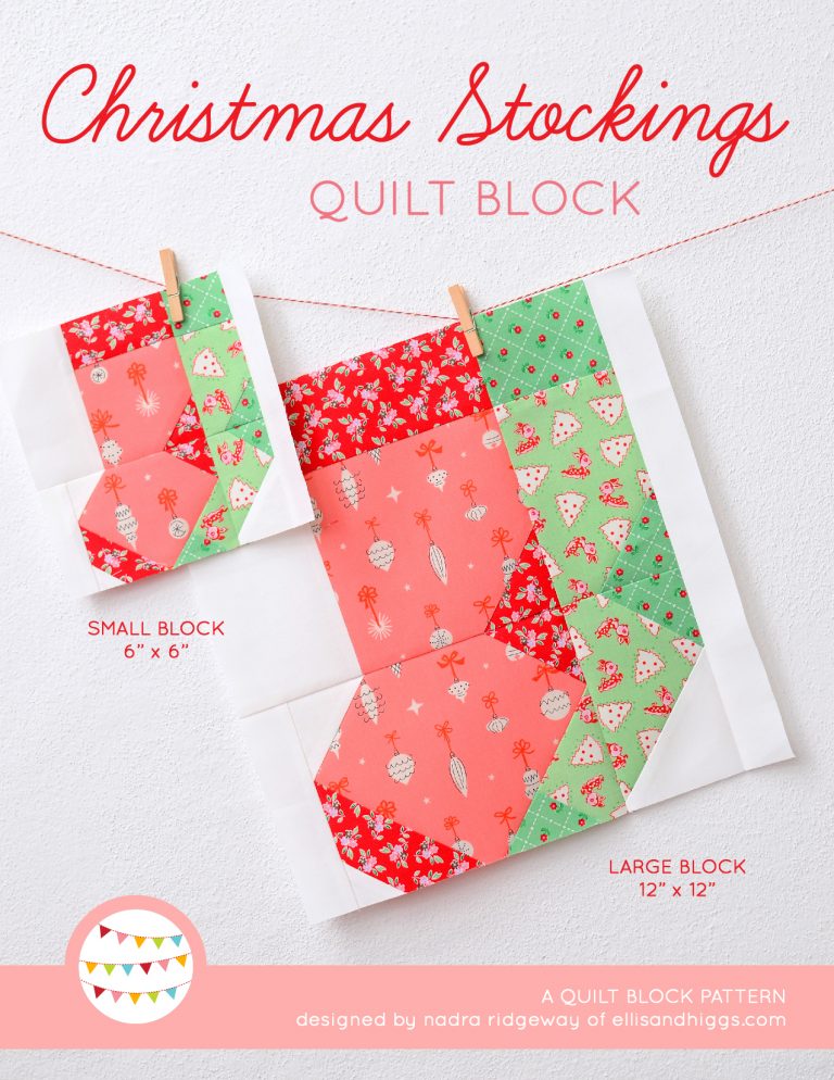 New Christmas Quilt Pattern - Christmas Stockings Quilt Block - ellis ...