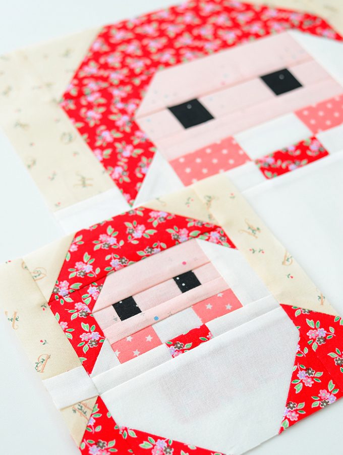 New Christmas Quilt Pattern - Santa Claus Quilt Block + {Pillow Pattern ...