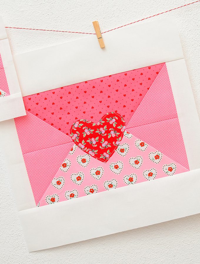 New Valentine's Day Quilt Patterns: Love Note Quilt Block - ellis & higgs