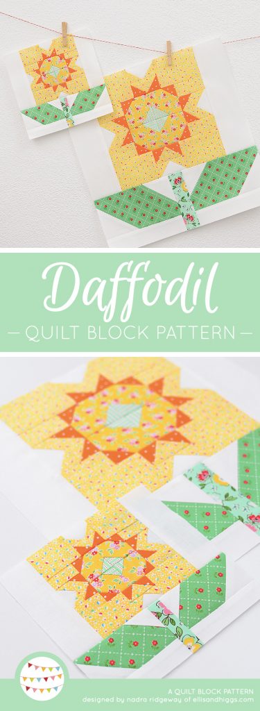 Daffodil Quilt Block - Easter Quilt Patterns - ellis & higgs