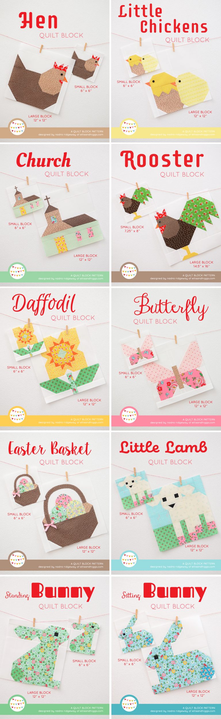 New Easter Quilt Patterns: Standing Bunny Quilt Block + {free Mini ...