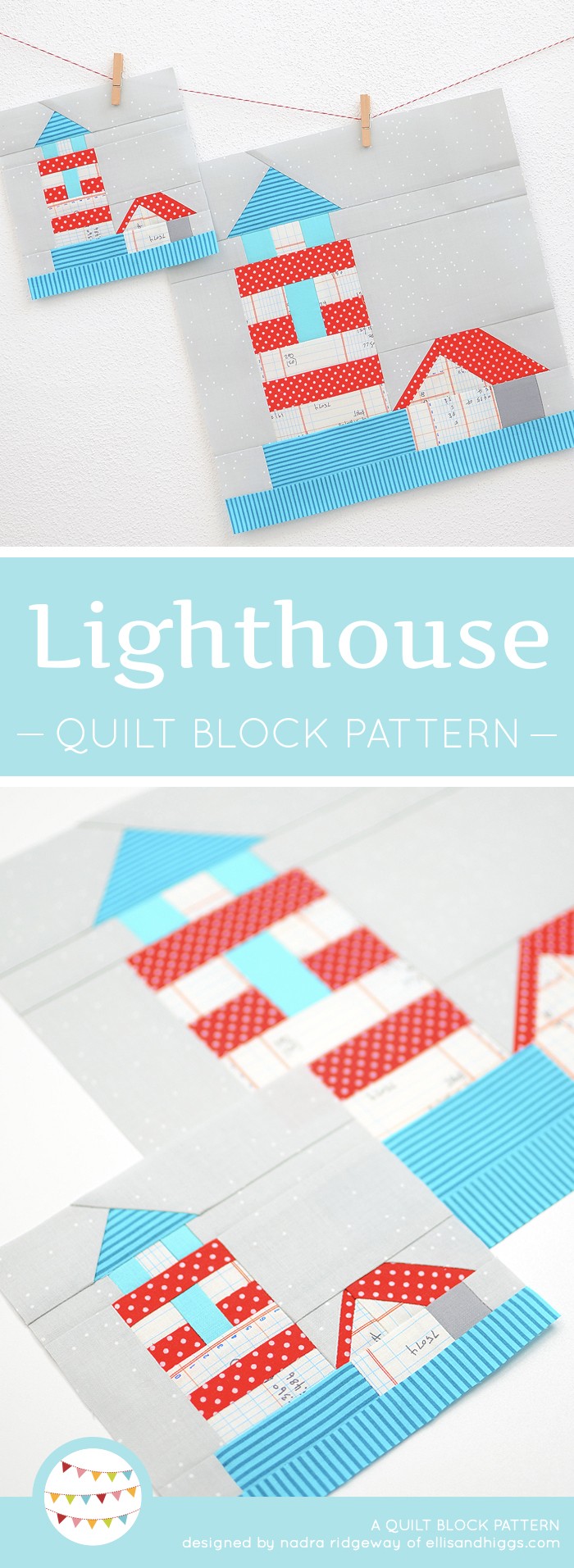 New Nautical Quilt Patterns: Lighthouse Quilt Block Pattern {+ free ...