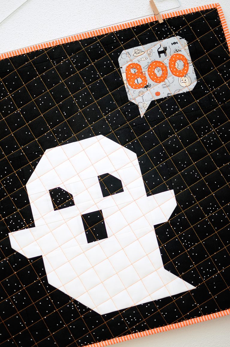Ghost Quilt- A Free Halloween Quilt Pattern Add-On - ellis & higgs