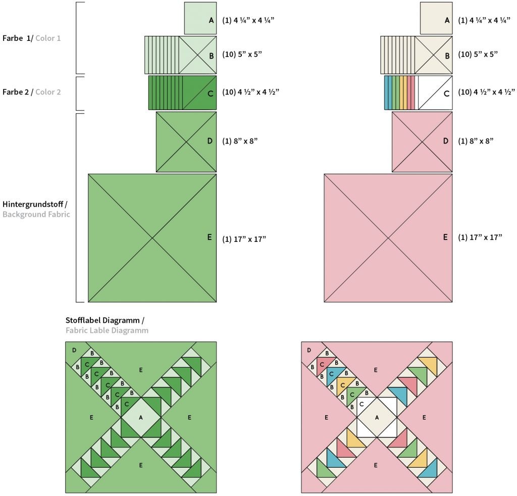 6 Köpfe 12 Blöcke August - Wild Goose Chase Quilt Block Tutorial ...