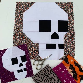 New Halloween Quilt Patterns: Skull Quilt Pattern - ellis & higgs
