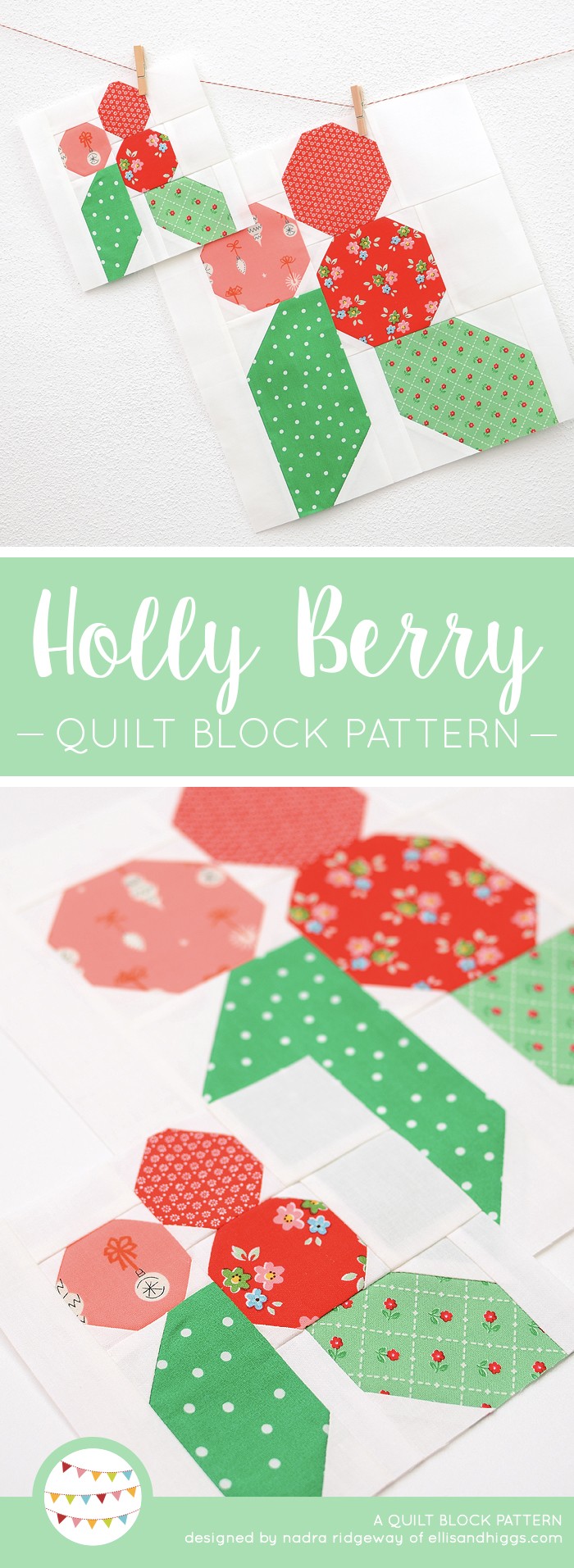 New Christmas Quilt Patterns: Holly Berry Quilt Pattern {+ free Table ...