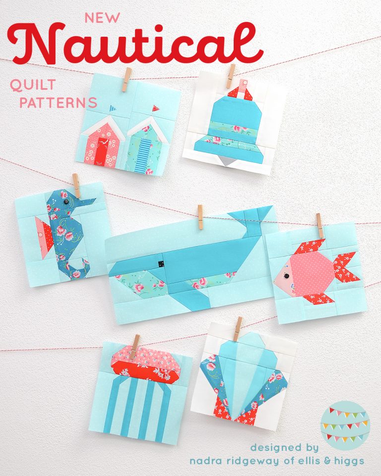 New nautical quilt patterns - Whale quilt pattern - ellis & higgs