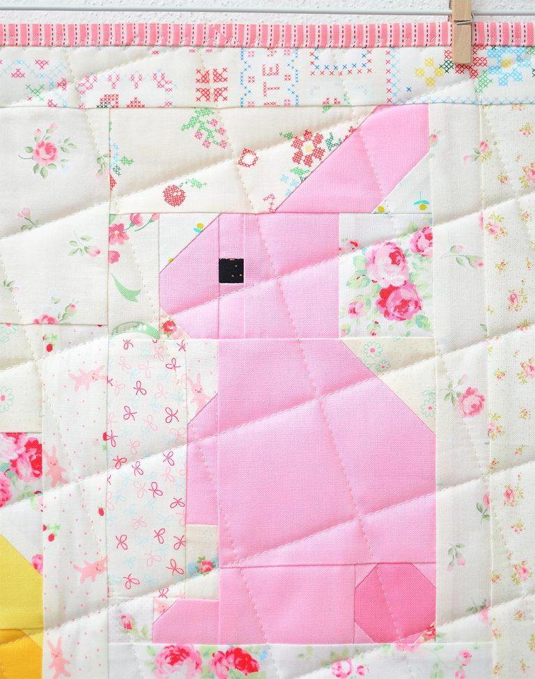 Bunny Bunch Mini Quilt - A fun Easter quilt pattern add-on - ellis & higgs