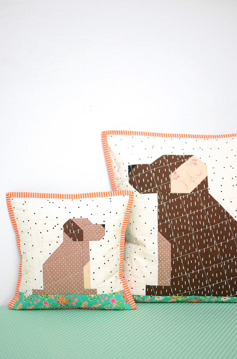 Quilted Puppy Pillow Tutorial & pattern add-on - ellis & higgs