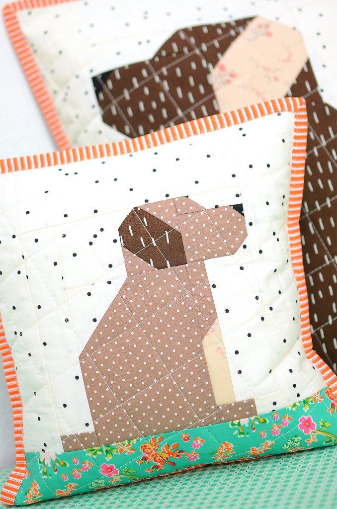 Quilted Puppy Pillow Tutorial & pattern add-on - ellis & higgs