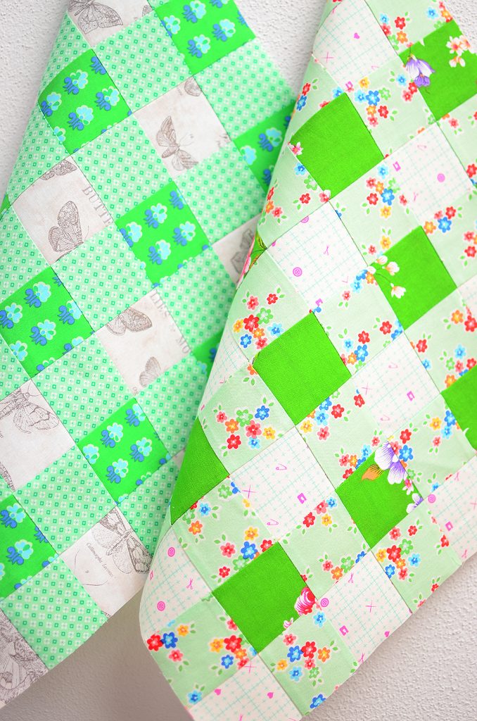 Let's Have A Picnic Quilt Blocks in Green - ellis & higgs