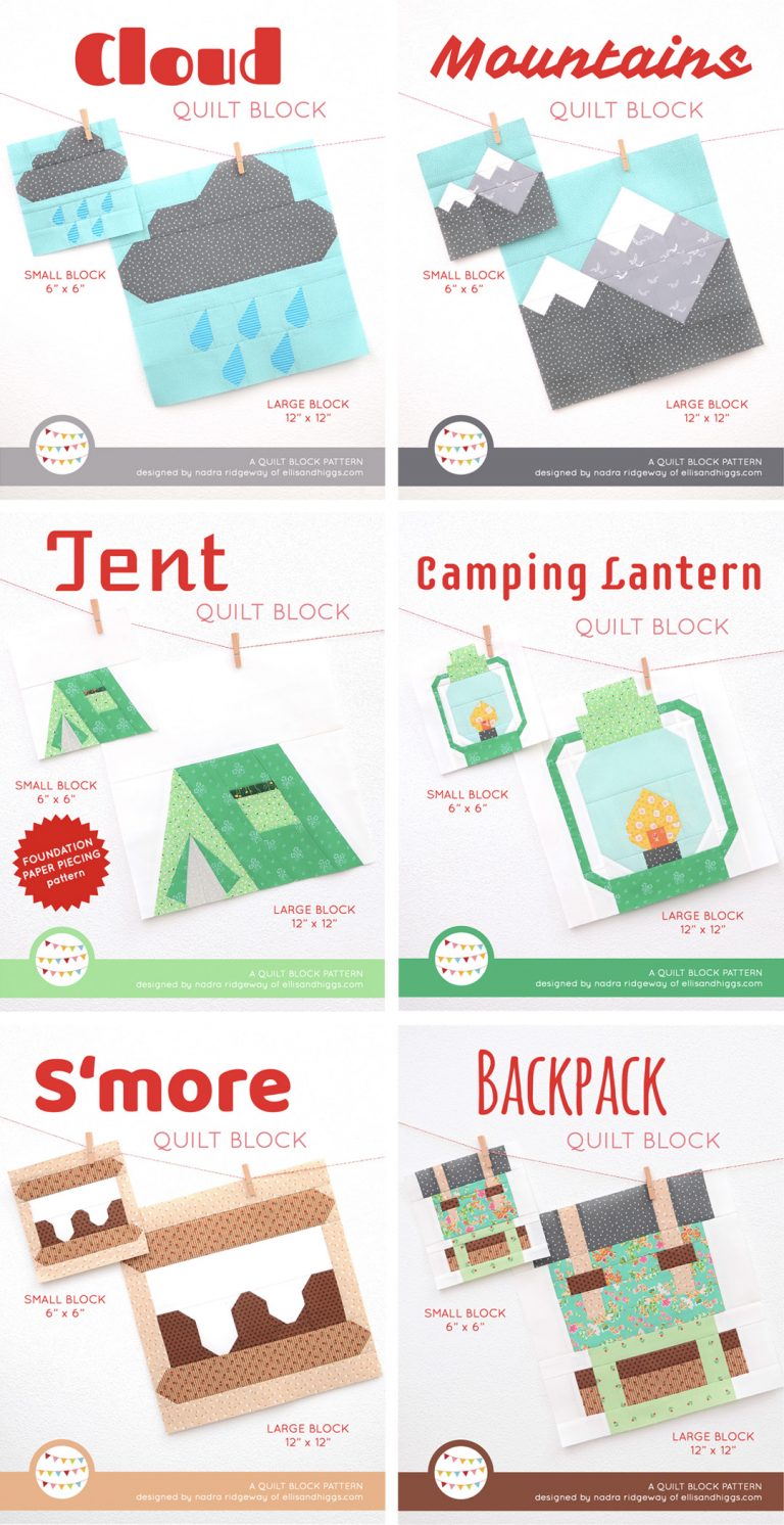 Camping In The Wild - a fun Camping quilt pattern add-on - ellis & higgs