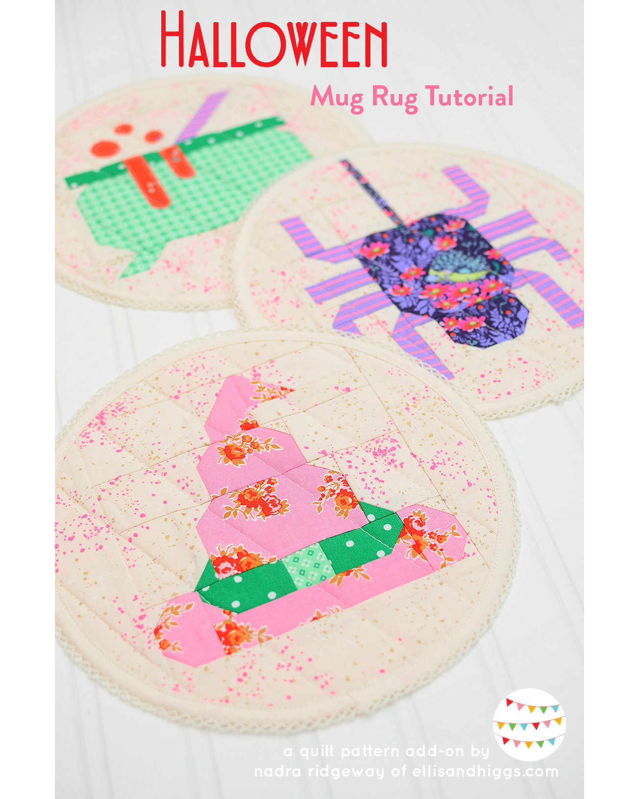 Halloween Mug Rugs - Tutorial & Pattern Add-on - ellis & higgs