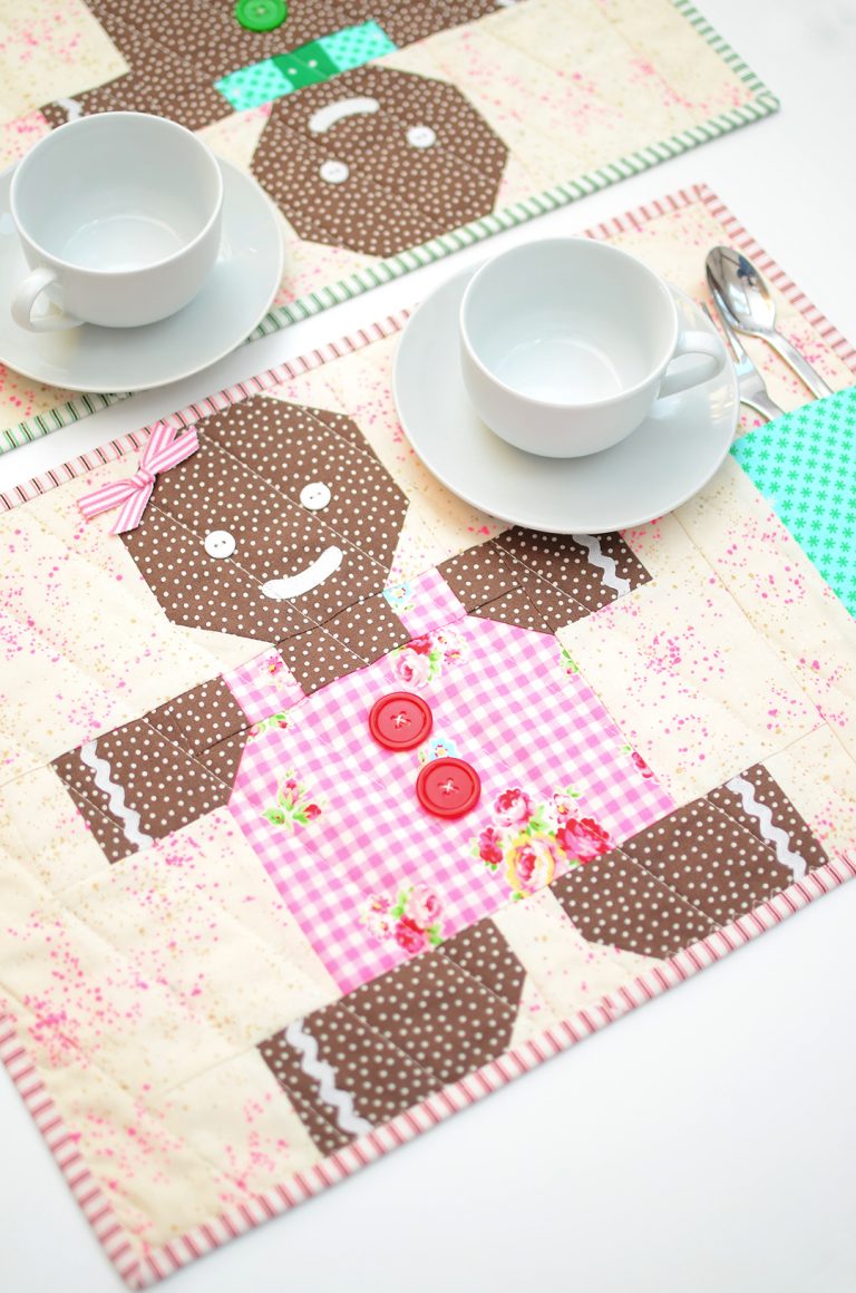 Gingerbread Man Placemat Tutorial & Pattern Add-on - ellis & higgs