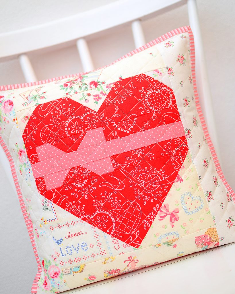 Quilted Heart Pillow Tutorial & Pattern Add-on - ellis & higgs